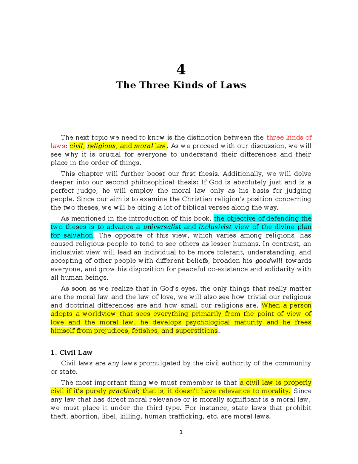 Chapter-4 - chapter 4 - 4 The Three Kinds of Laws The next topic we ...