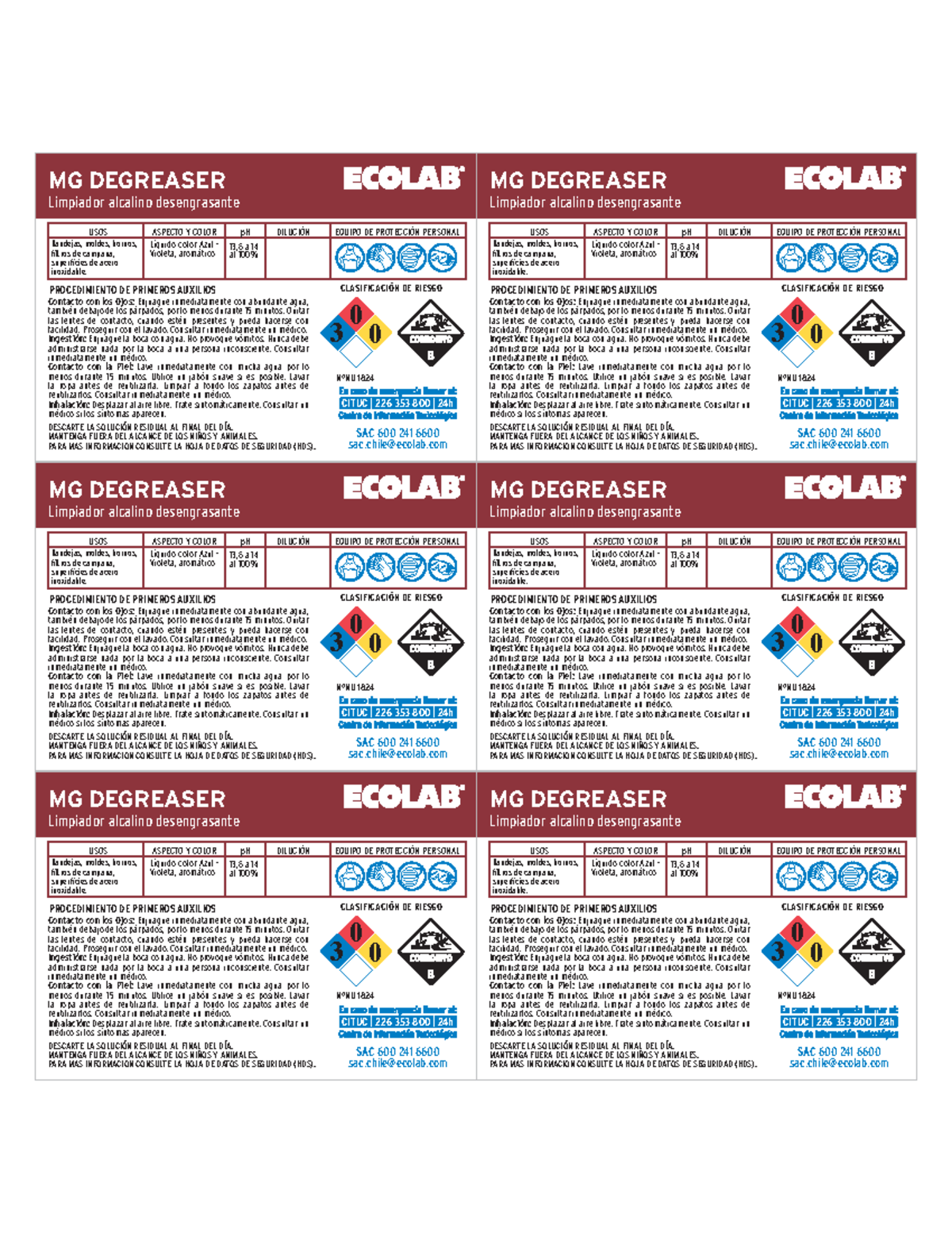 MG Degreaser Rotulos - Limpiador alcalino desengrasante MG DEGREASER ...
