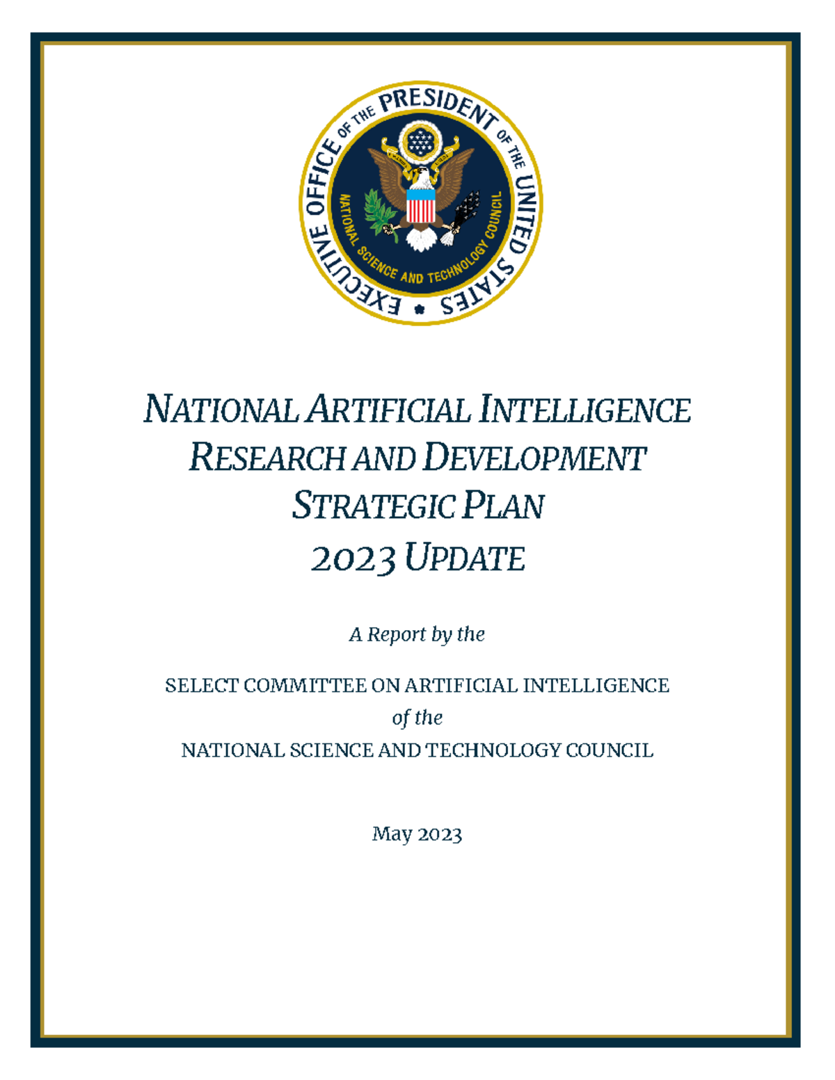 National Artificial Intelligence Research and Development Strategic ...