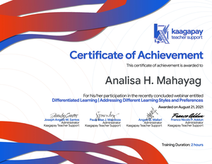 11- Grade-V- Mapunyagi Class- Program SY2023-2024-1 - Republic of the ...