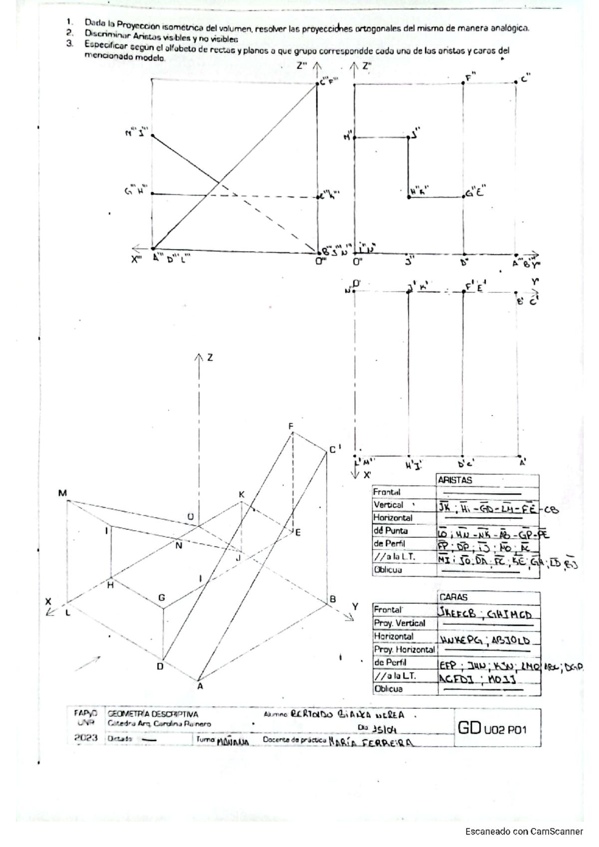 P01U2 Bertoldo Bianca - geometria descriptiva - Studocu