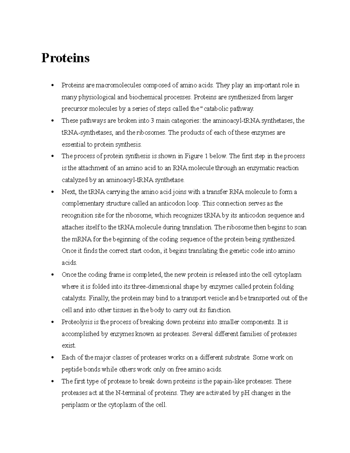 Proteins - notes - Proteins Proteins are macromolecules composed of ...