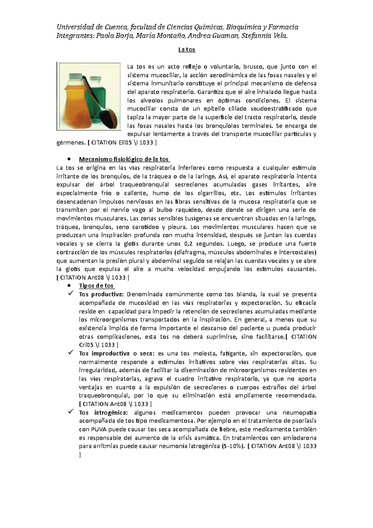 Antusigenos - Universidad de Cuenca, facultad de Ciencias Químicas ...