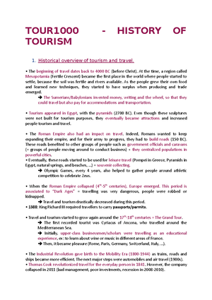 Destination mix - TOUR1000 - THE DESTINATION MIX 1. Overview about ...