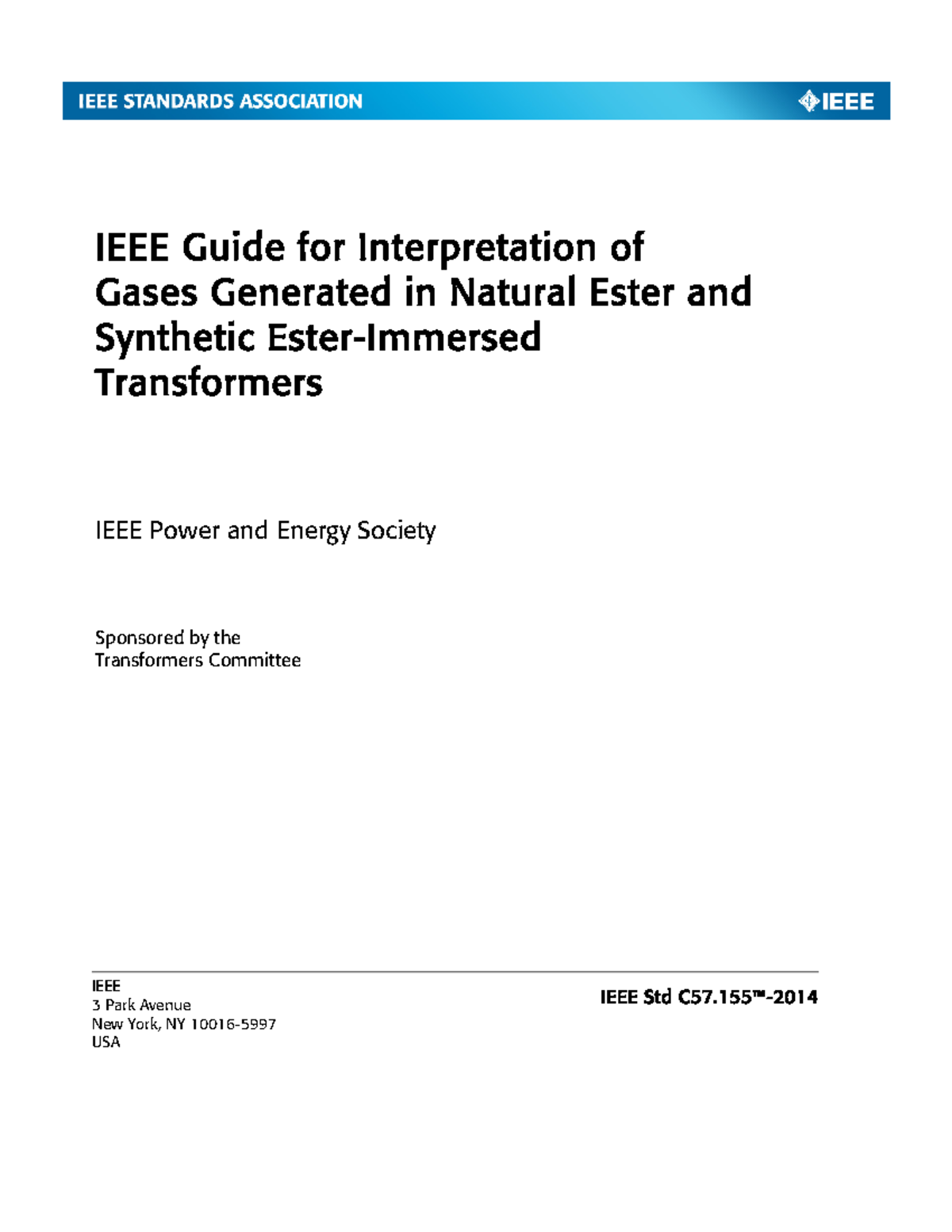 IEEE Std C57 - norma - IEEE Guide for Interpretation of Gases Generated in Natural Ester and ...