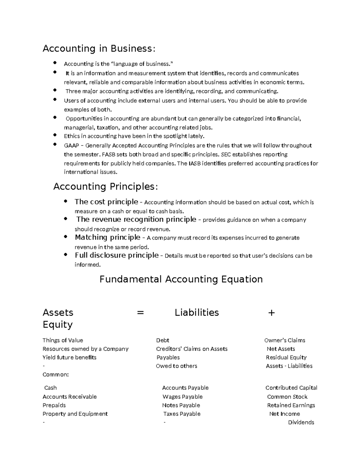 Accounting in Business - Accounting in Business: Accounting is the ...