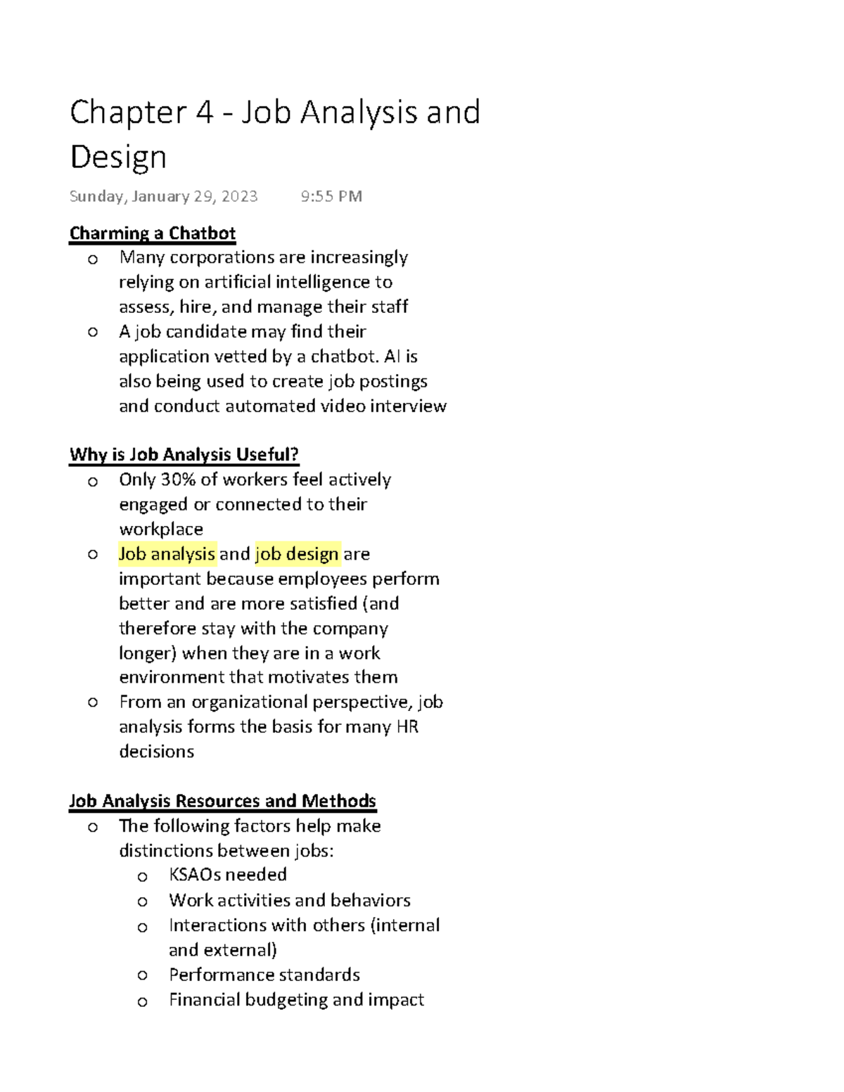 Chapter 4 - Job Analysis and Design - Charming a Chatbot Many ...