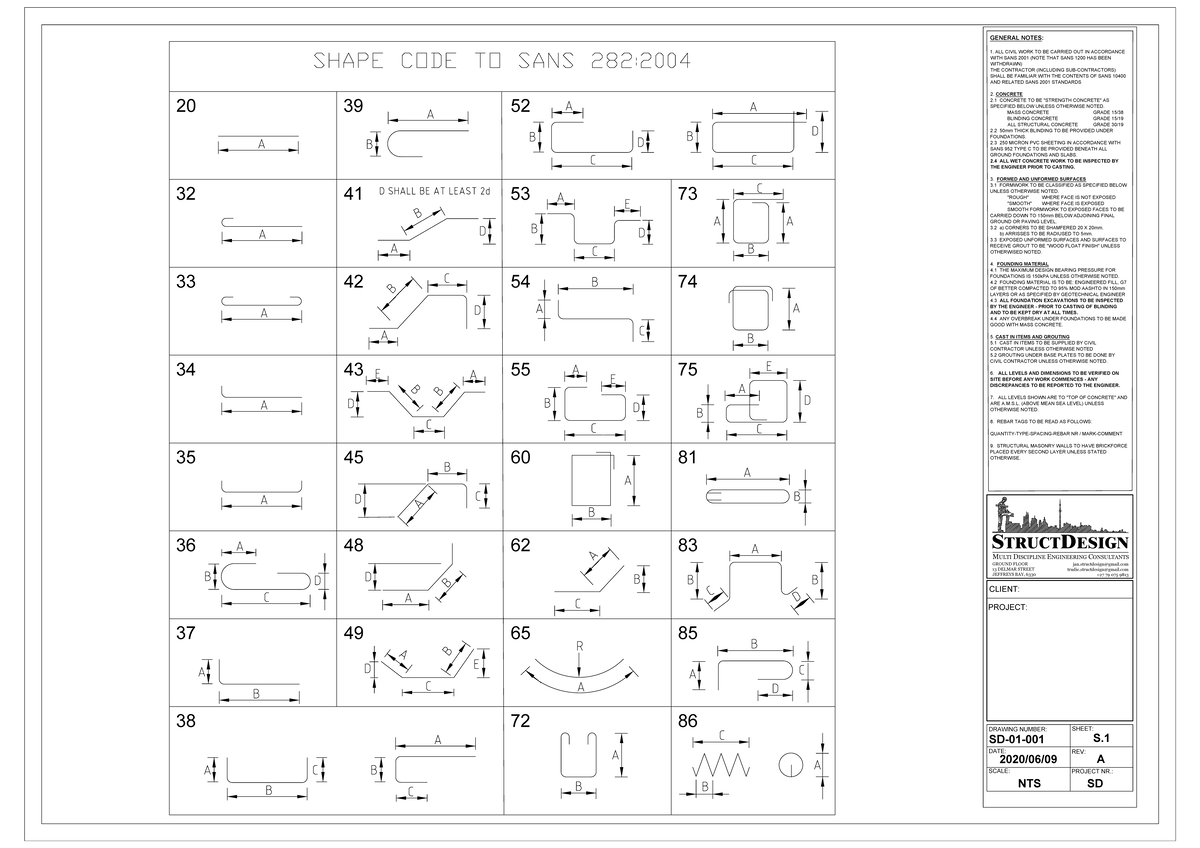 Concrete - Shape Codes - 20 39 52 32 41 73 33 42 54 74 34 43 55 75 35 ...