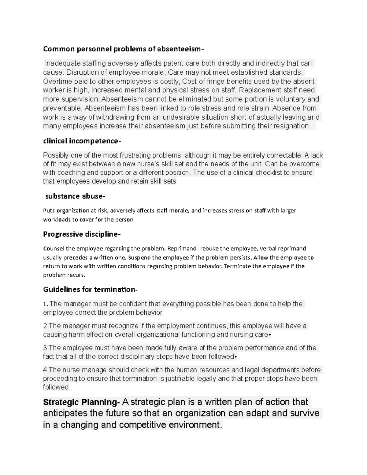 Exam 3 leadership - lecture notes - Common personnel problems of ...