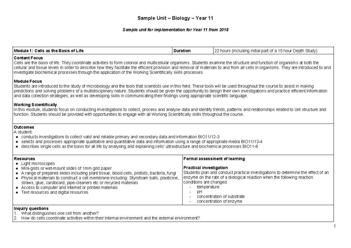 Biology-stage-6-year-11-sample-unit-module-1-cells-as-the-basis-of-life ...