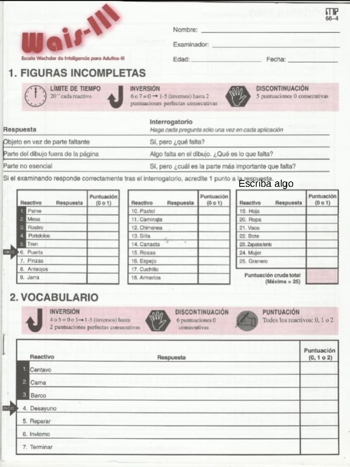 Wais - Waiis III - Escala Wechslor do Intaligenda para Adultos-l Wais ...