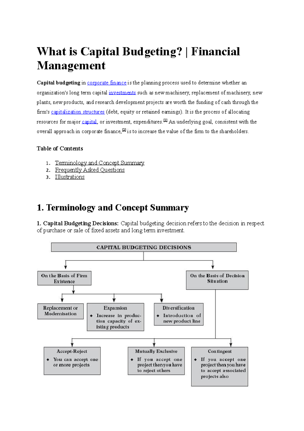 What is Capital Budgeting - It is the process of allocating resources ...