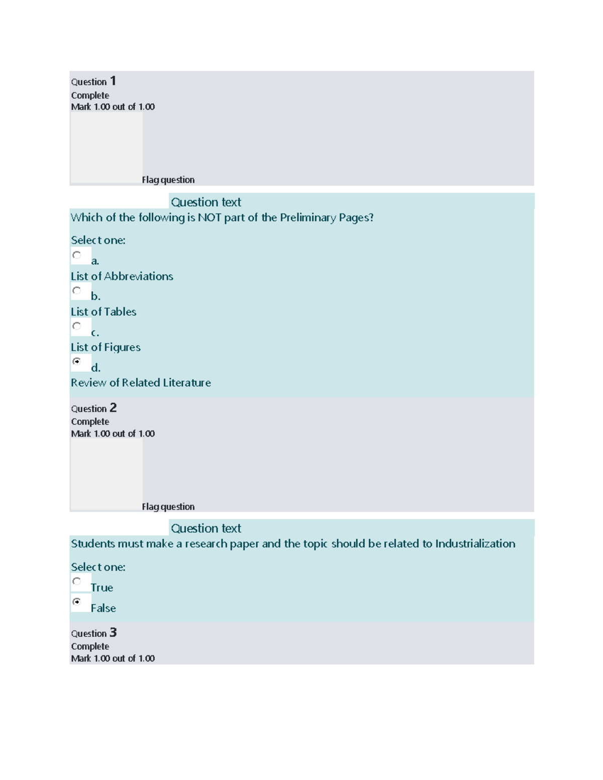 Contemporary World Final Quiz 2 - Question 1 Complete Mark 1 out of 1 ...