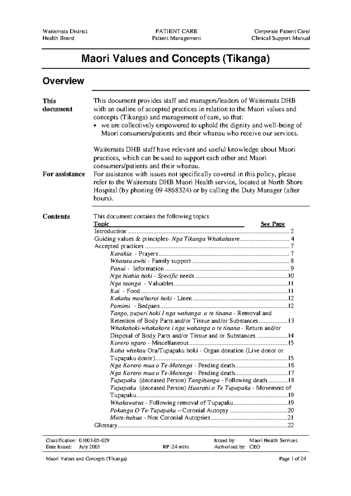 Published Maori Values And Concepts Jun 031 - Waitemata District ...