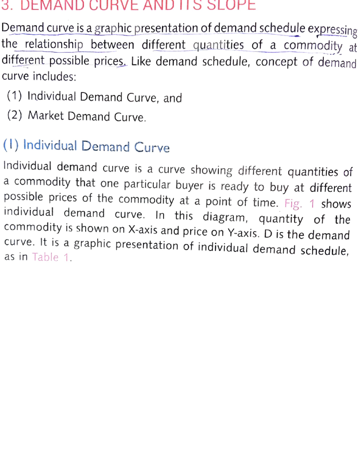 Demand curve - Best notes - Bachelor of Commerce - Studocu