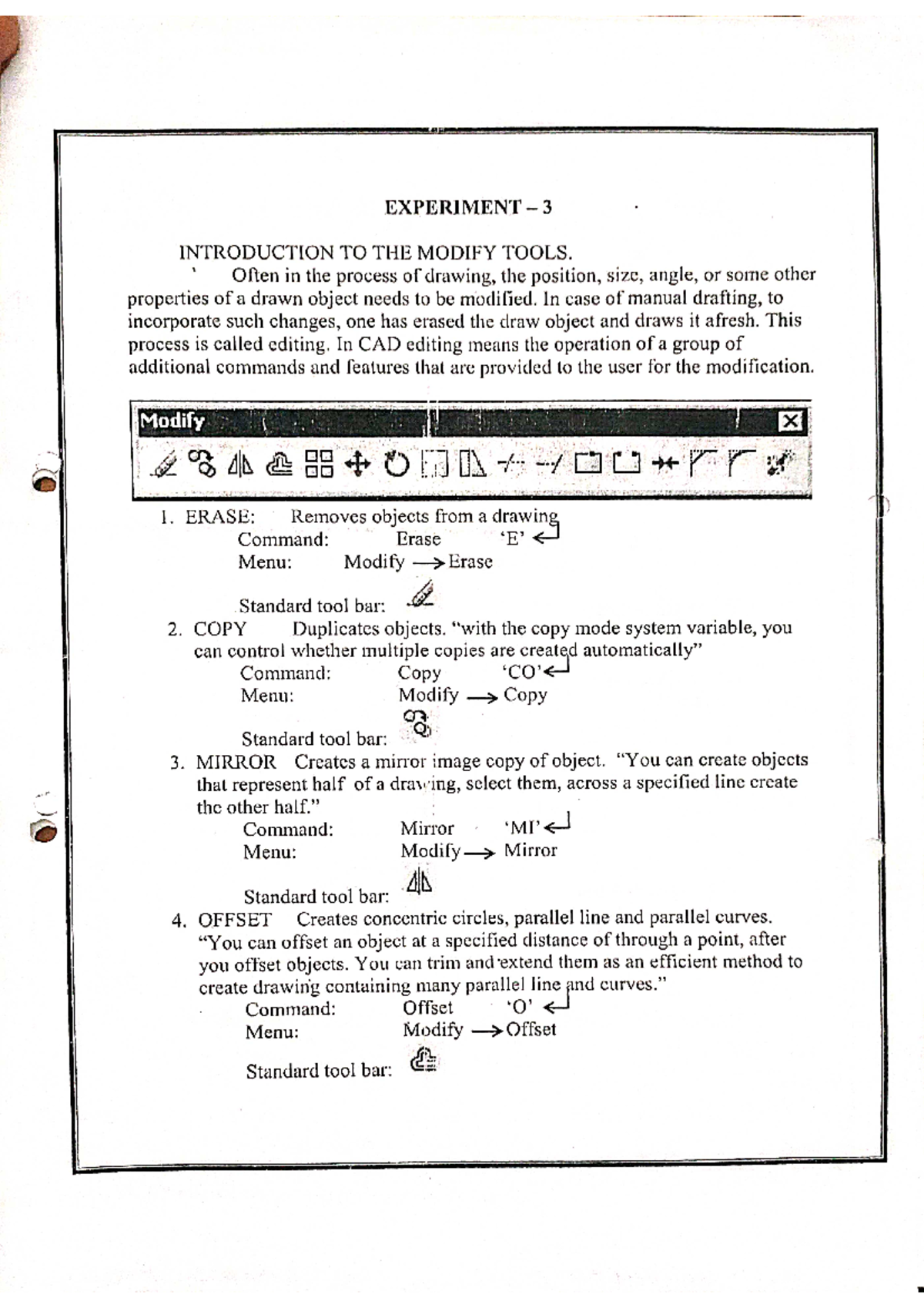 Auto cad lab - Cad Lab - Studocu