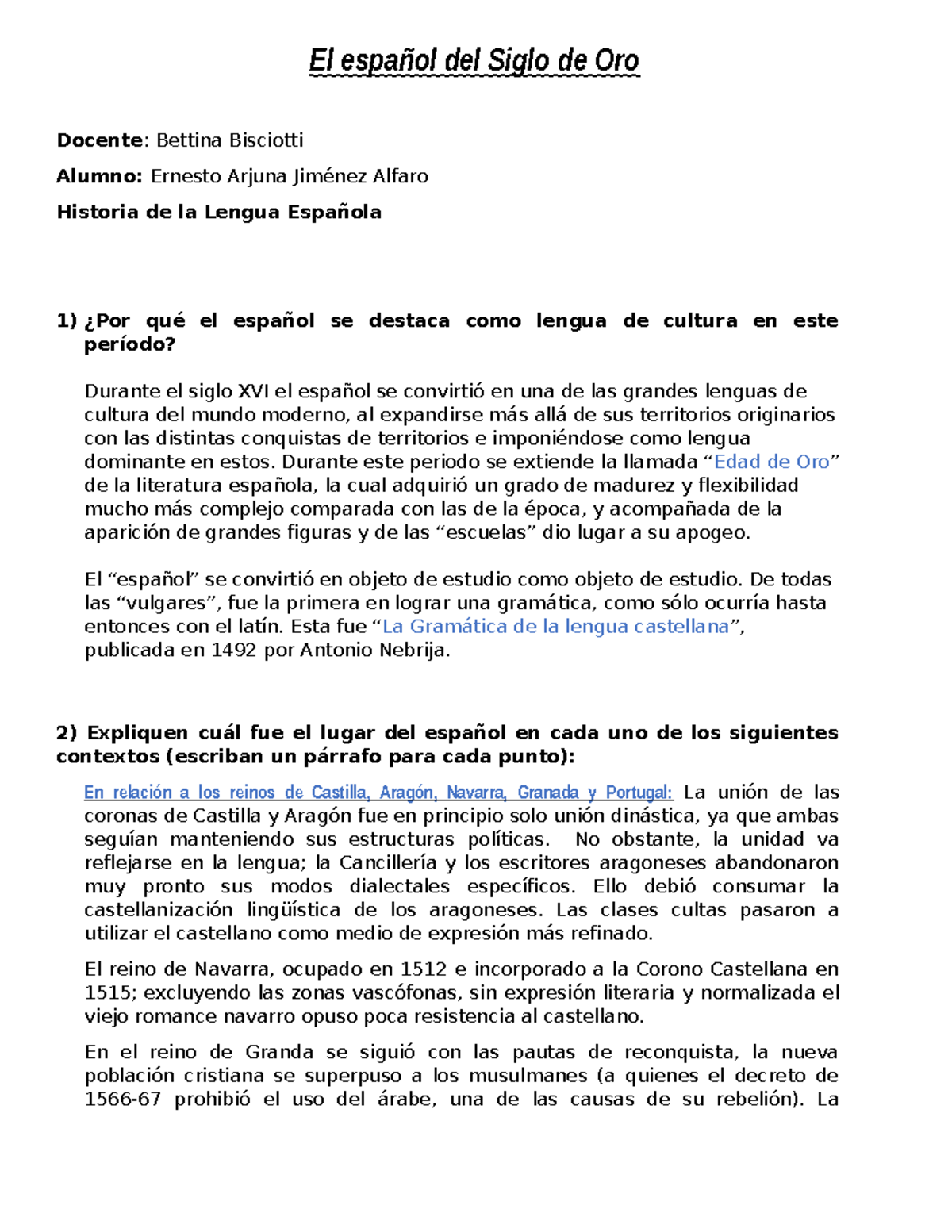 El español del Siglo de Oro - El español del Siglo de Oro Docente ...