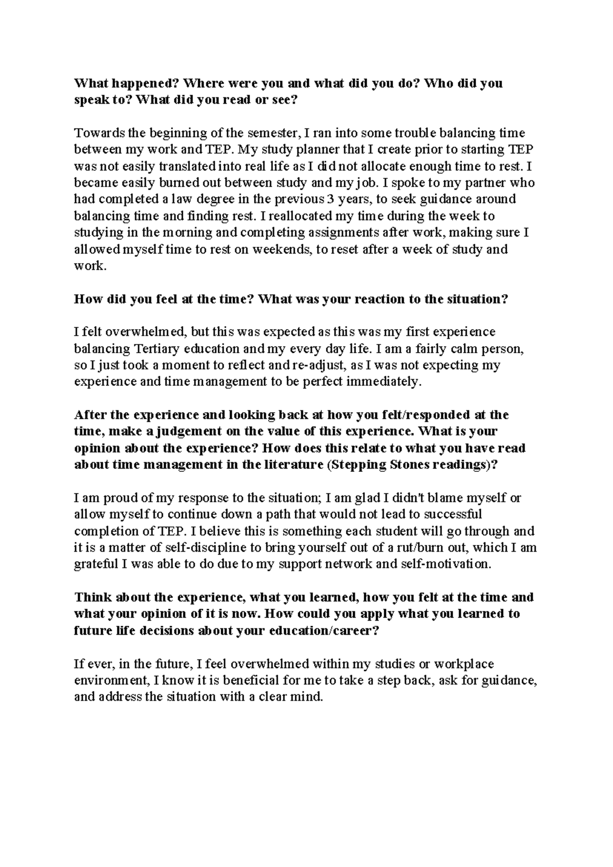 Exported-text - Exported Assignment - What happened? Where were you and ...