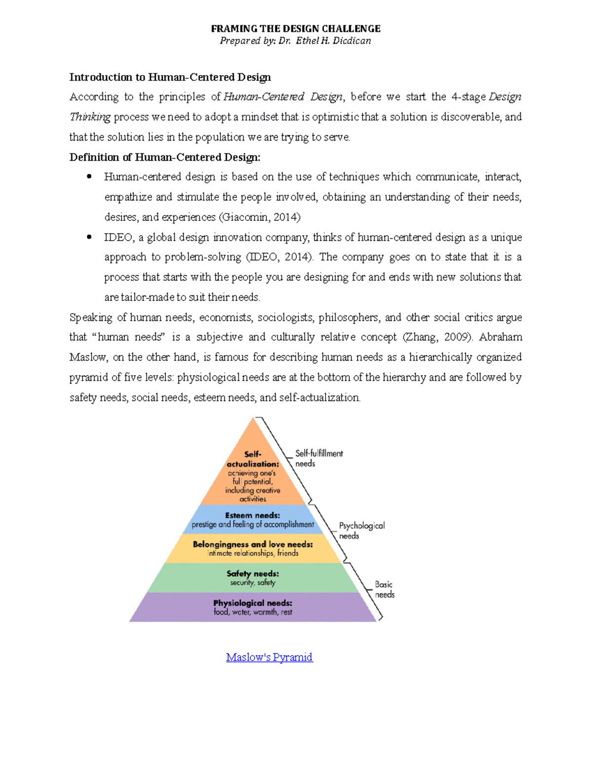 Framing-your-Design-Challenge notes-1 for Entrepreneurship student ...