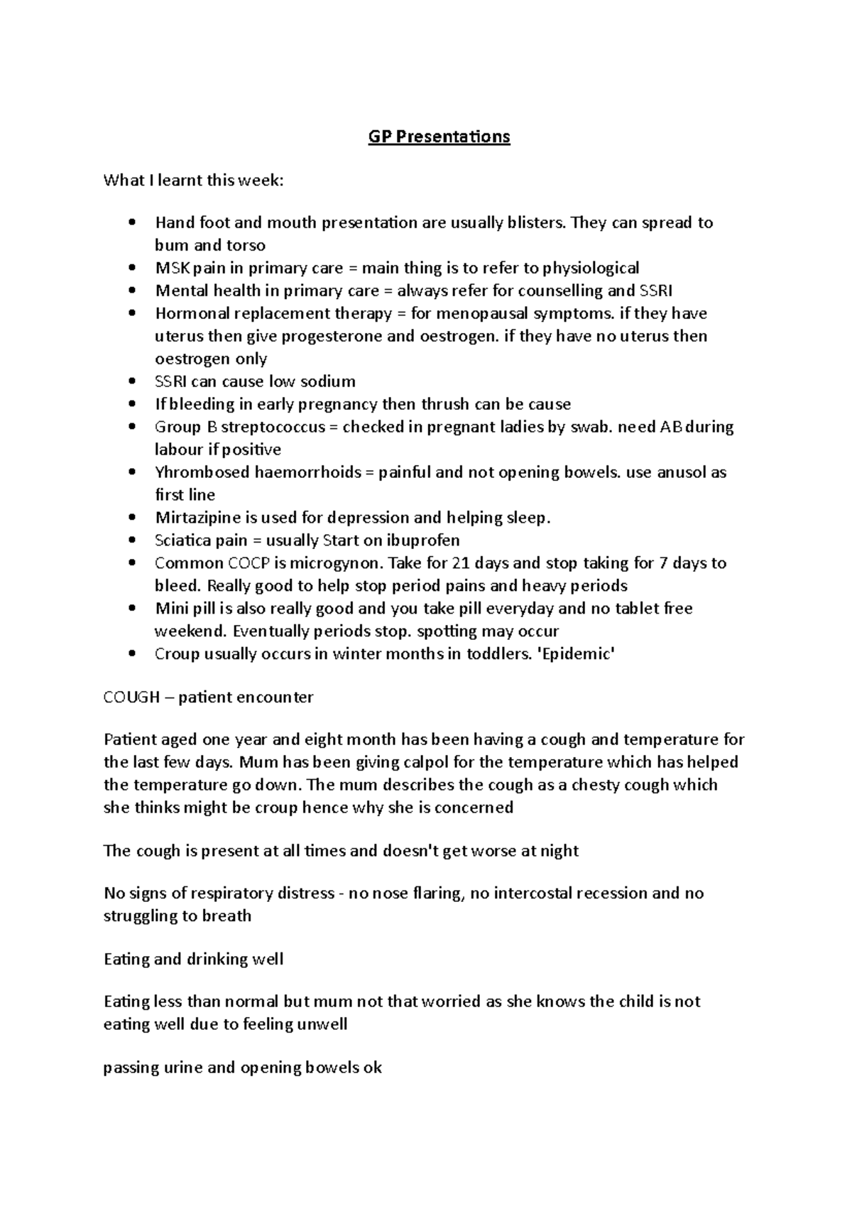 GP surgery - week one - GP Presentations What I learnt this week: Hand ...