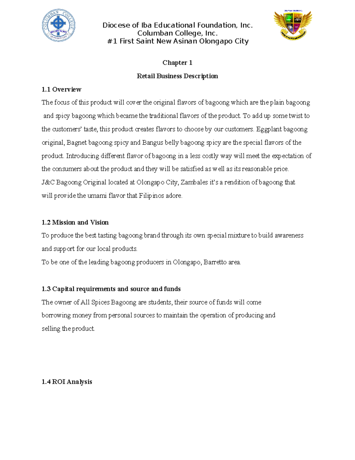 Chapter 1 Rplan copy - Diocese of Iba Educational Foundation, Inc ...