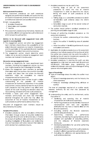 Chapter-8-RISK- Assessment-AND- Responses-TO- Assessed-RISK - RISK ASSESSMENT AND RESPONSES TO ...