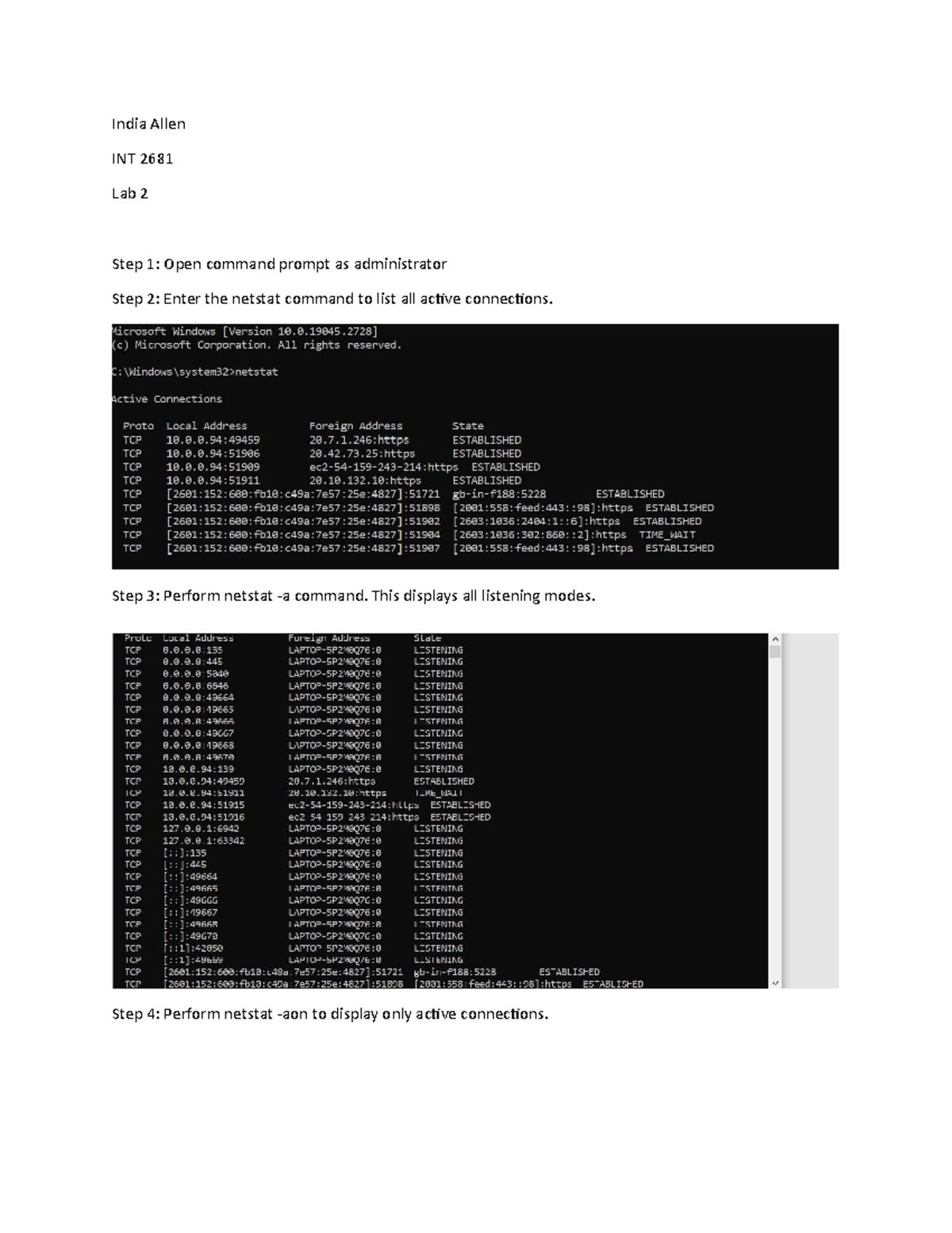 Use Netstat To Determine Which Ports To Open On A Windows