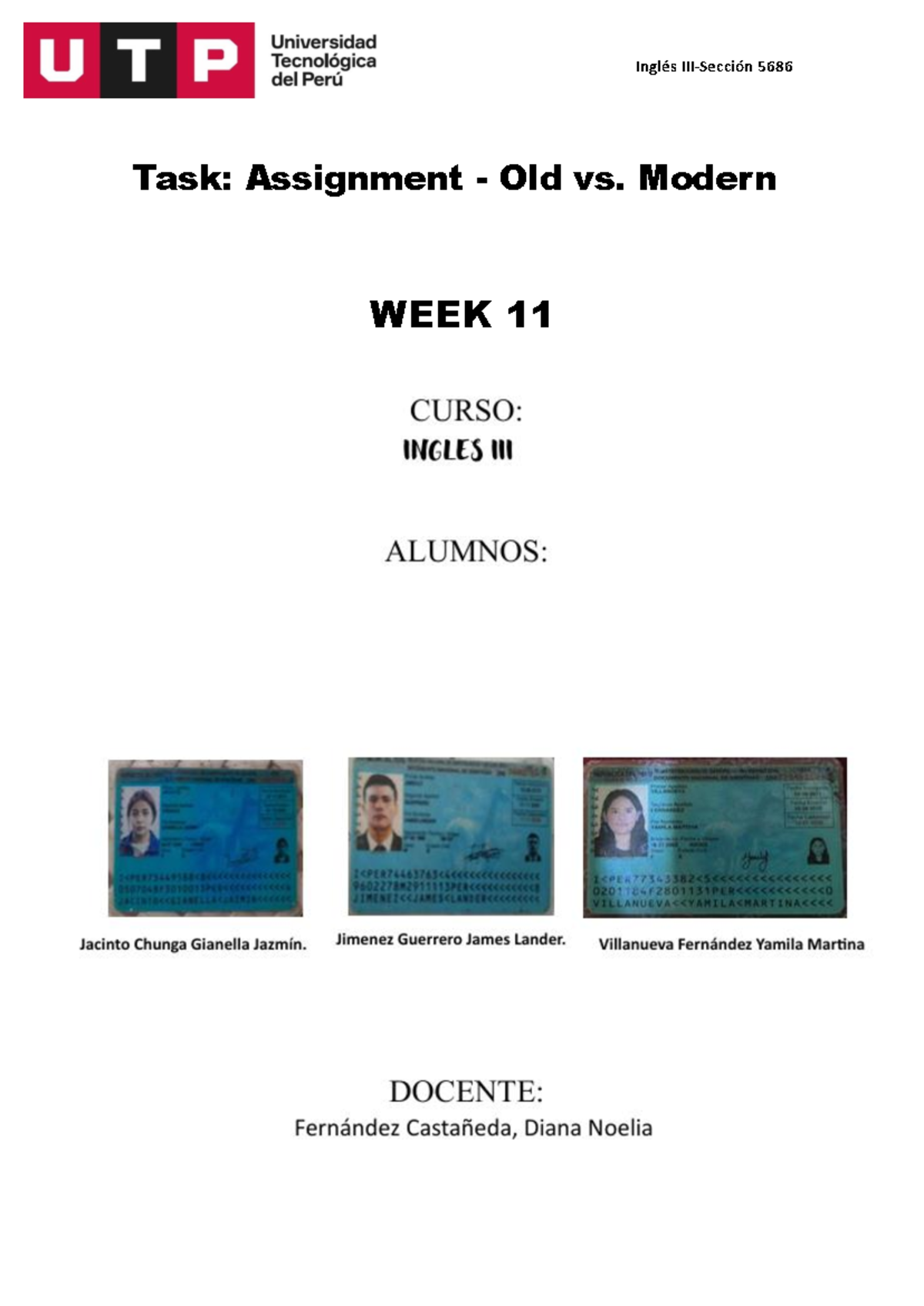 (AC-S11) Week 11 - Task Assignment - Old vs. Modern (PA5) - Task: Assignment - Old vs. Modern ...