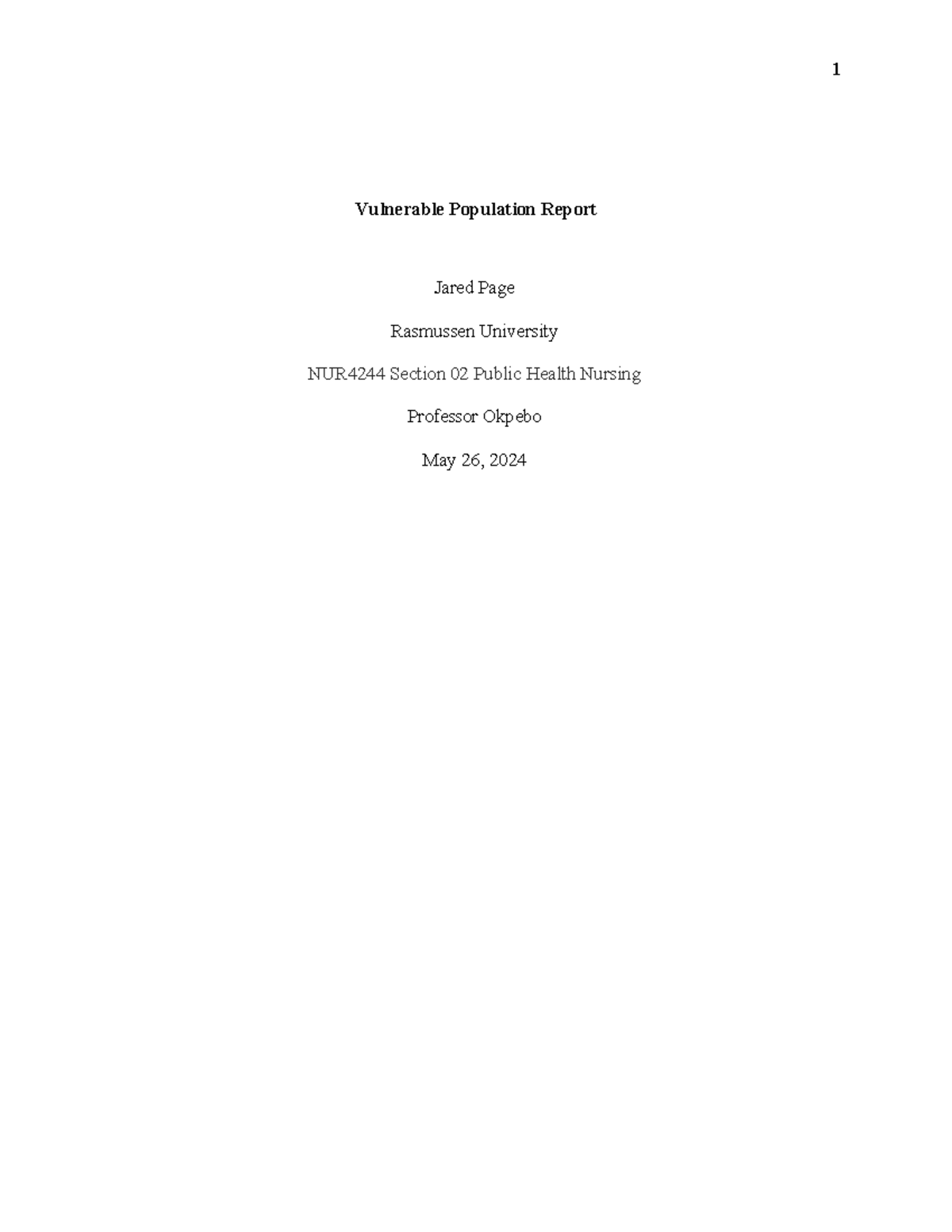 JPage At Risk Poplulation 05262024 - Vulnerable Population Report Jared ...