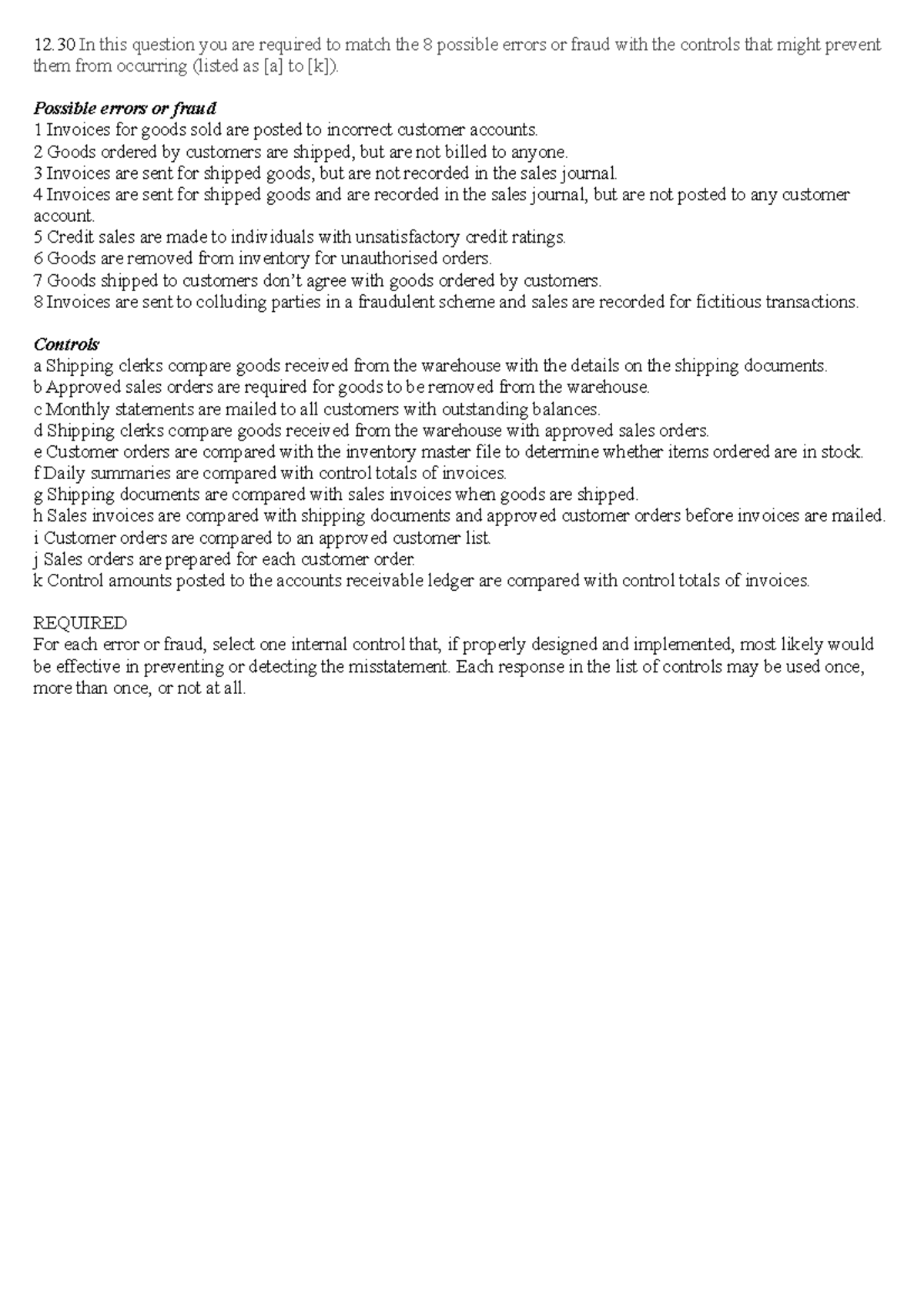 Week 9 - tutorial question - 12 In this question you are required to ...