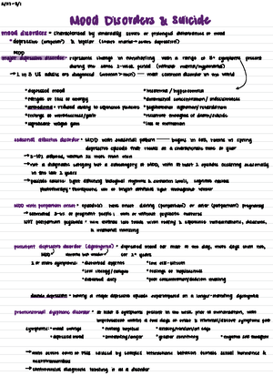psychopathology 3 - Mood Disorders: individuals experience episodes ...