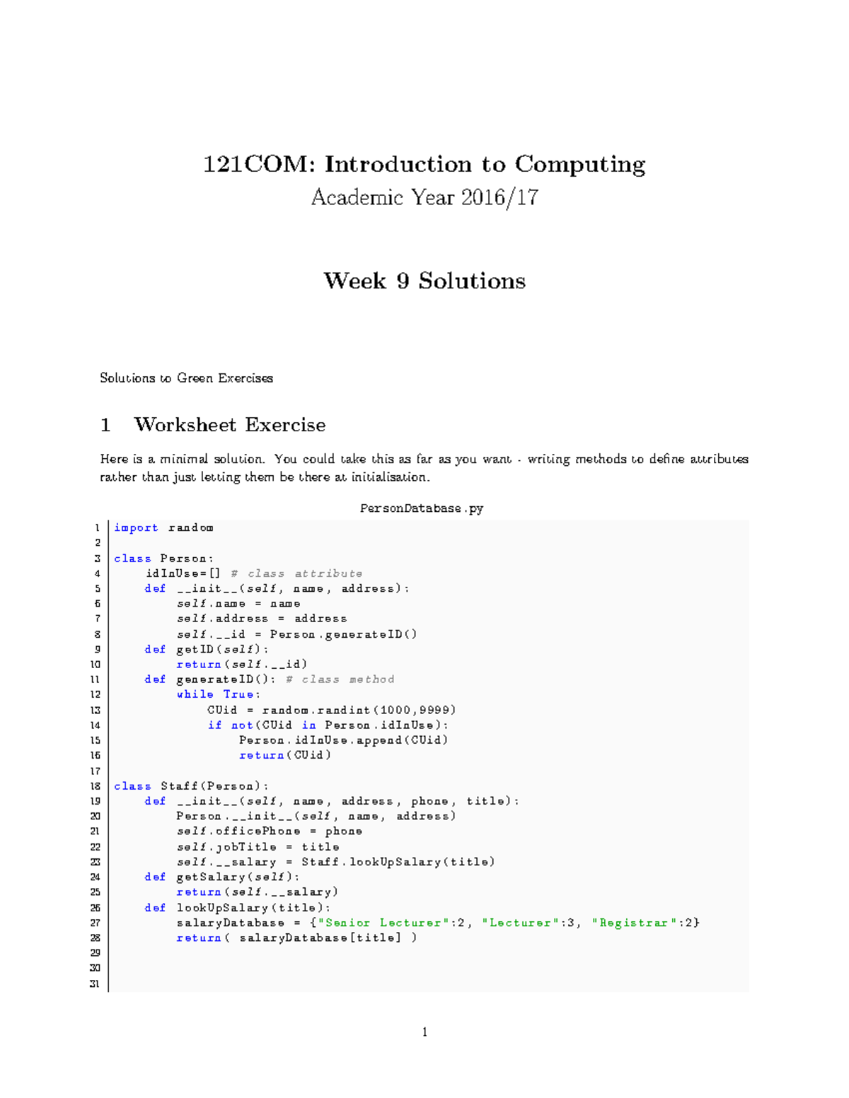 Worksheet 9 Answers - 121COM: Introduction to Computing Academic Year ...