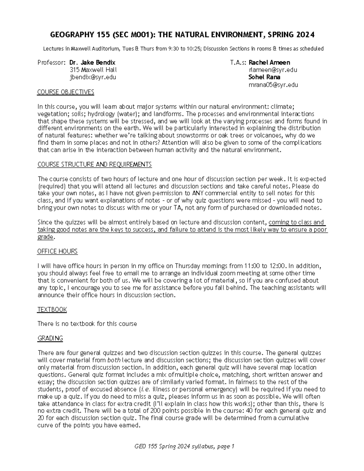 GEO 155 Spring 2024 Syllabus - GEOGRAPHY 155 (SEC M001): THE NATURAL ...