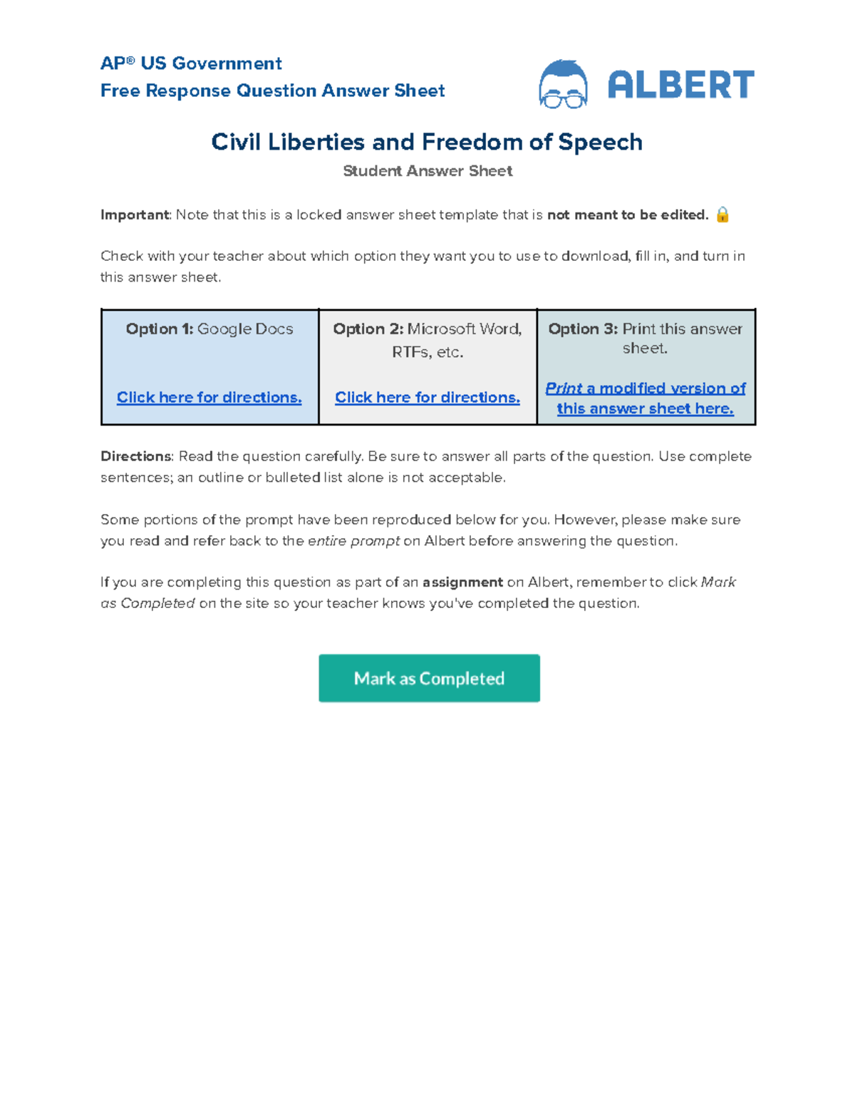 Copy of Civil Liberties and Freedom of Speech AP® US Government Digital ...