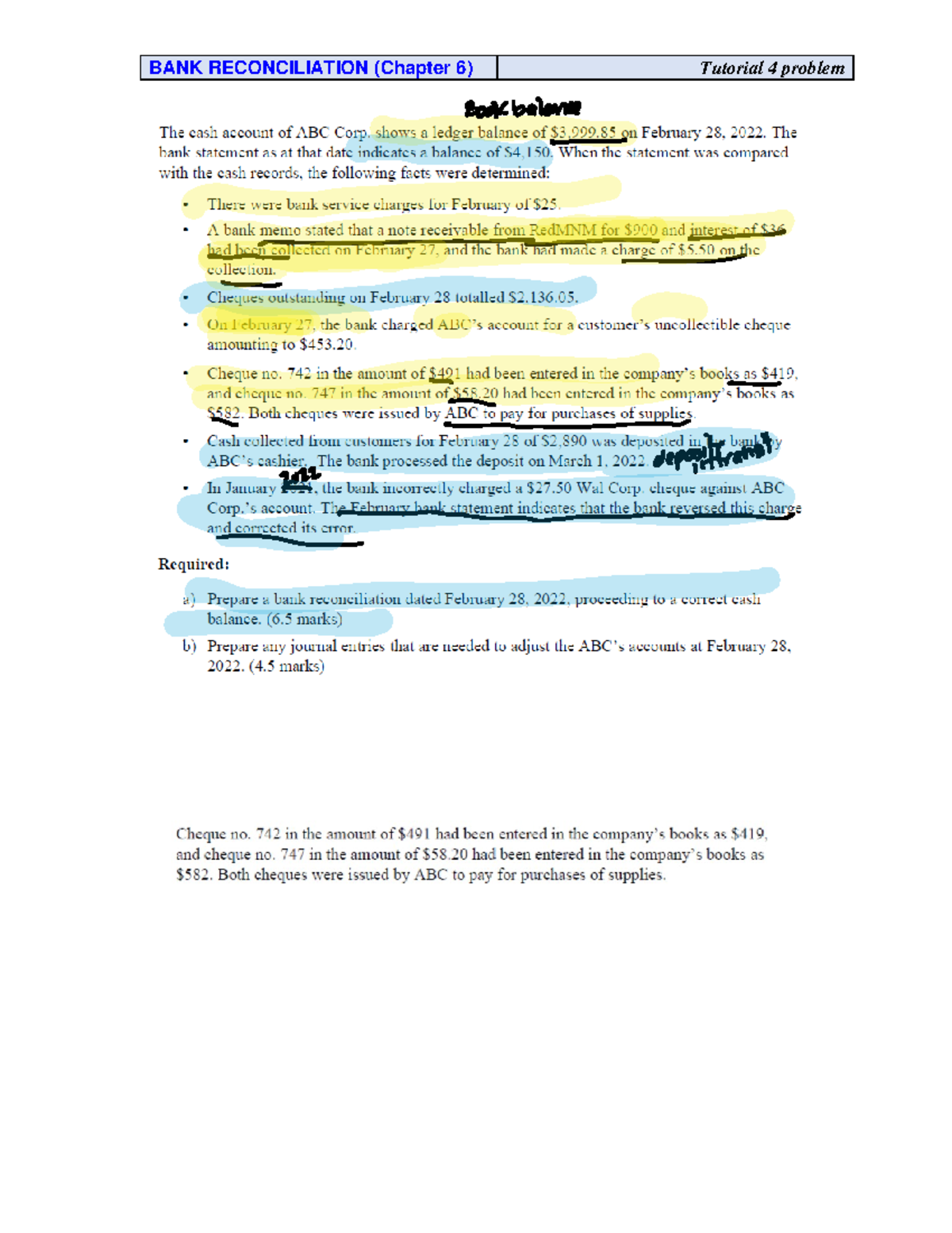 COMM 217 -Tutorial 6 - Midterm Review - Ipad Notes 1 of 2 - BANK ...