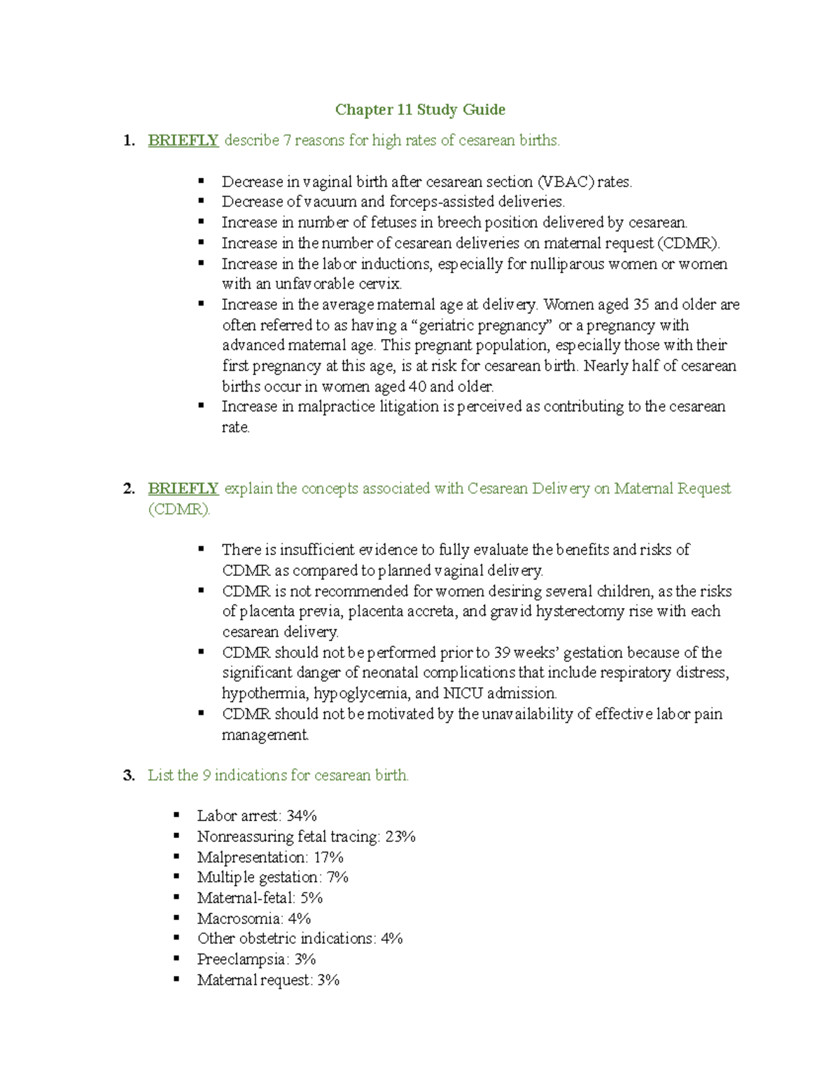 Rodriguez,Shulie NRSG236 Study Guide#11 2023 Spring - Chapter 11 Study ...