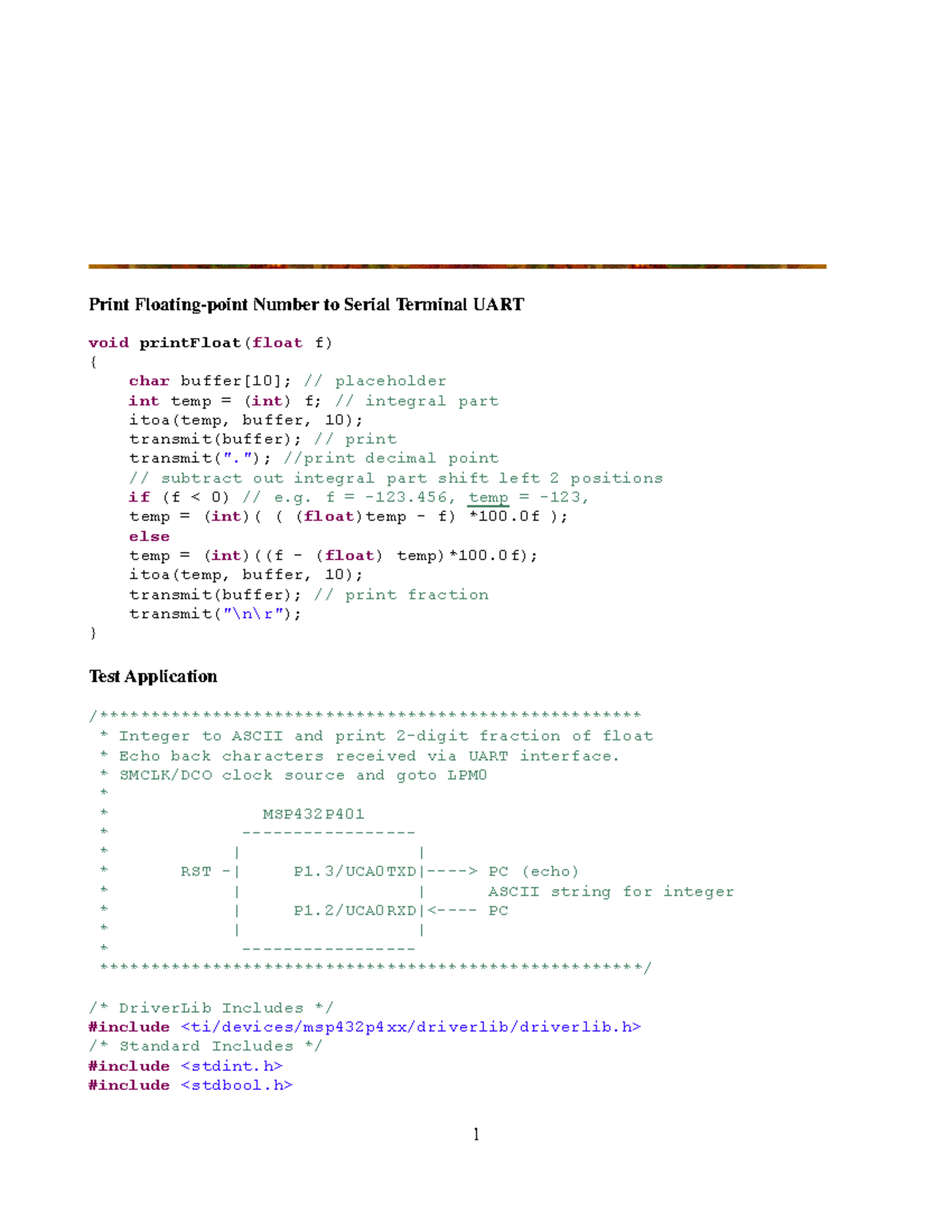 Ecec Lecture Notes 9 Electrical And Computer Engineering Print Floating Point Number To Serial