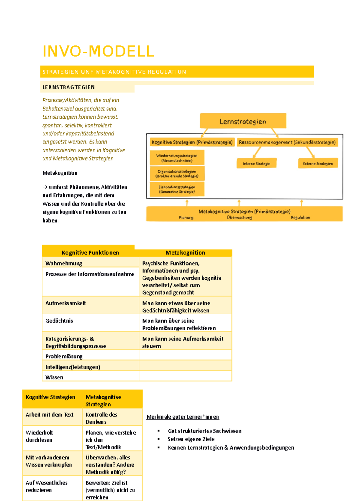 Vorlesung 5 - Sonderpädagogik des Lernens - INVO-MODELL STRATEGIEN UNF ...