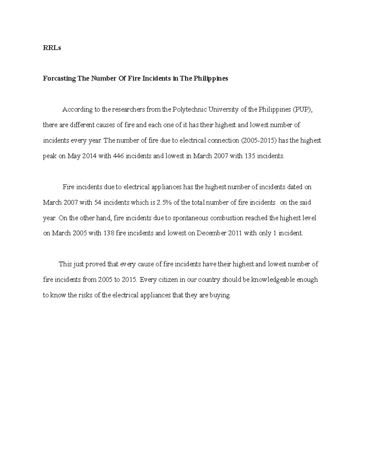 RRLs Morfe - rrl - RRLs Forcasting The Number Of Fire Incidents in The ...