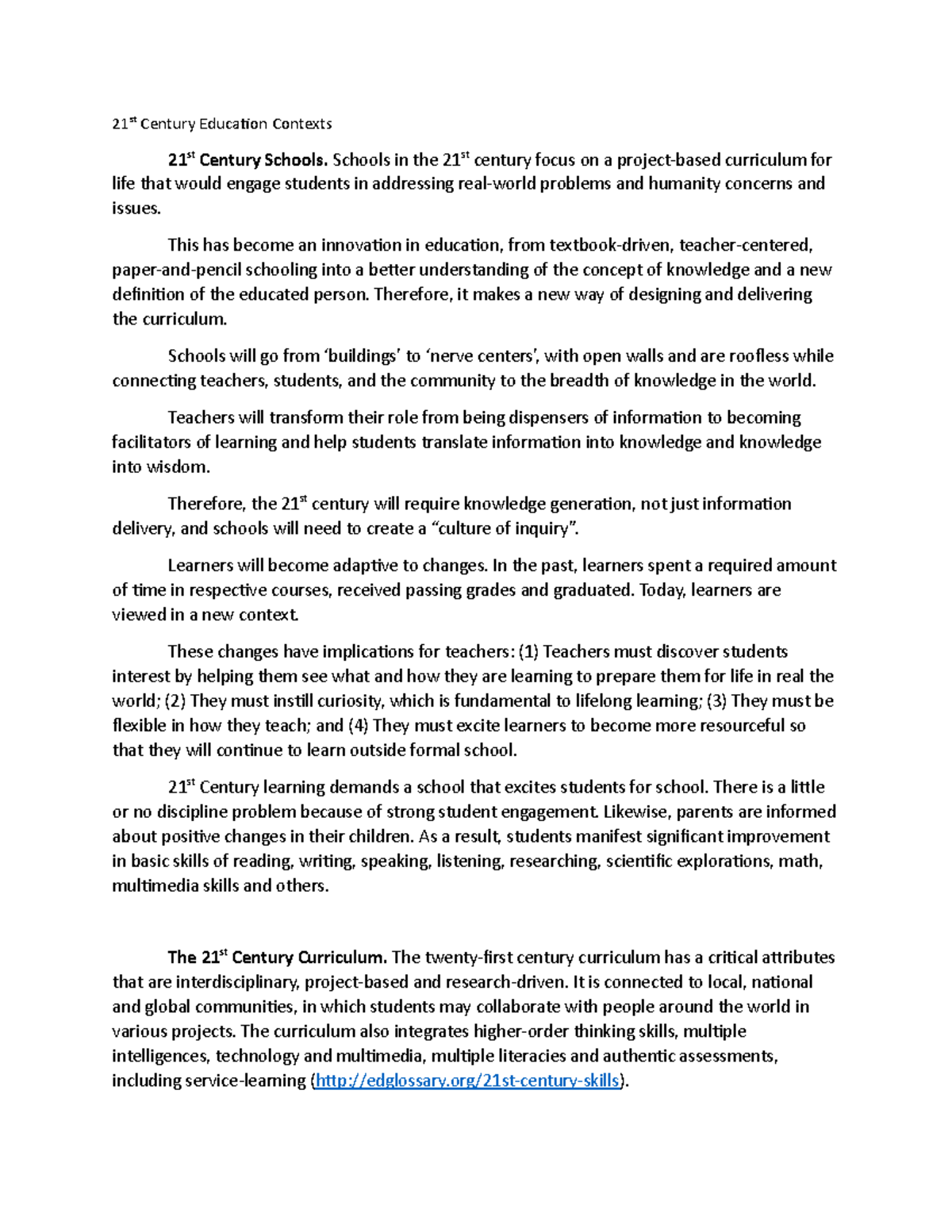 Education 29 - BUILDING AND ENHANCING NEW LITERACIES - 21 st Century ...