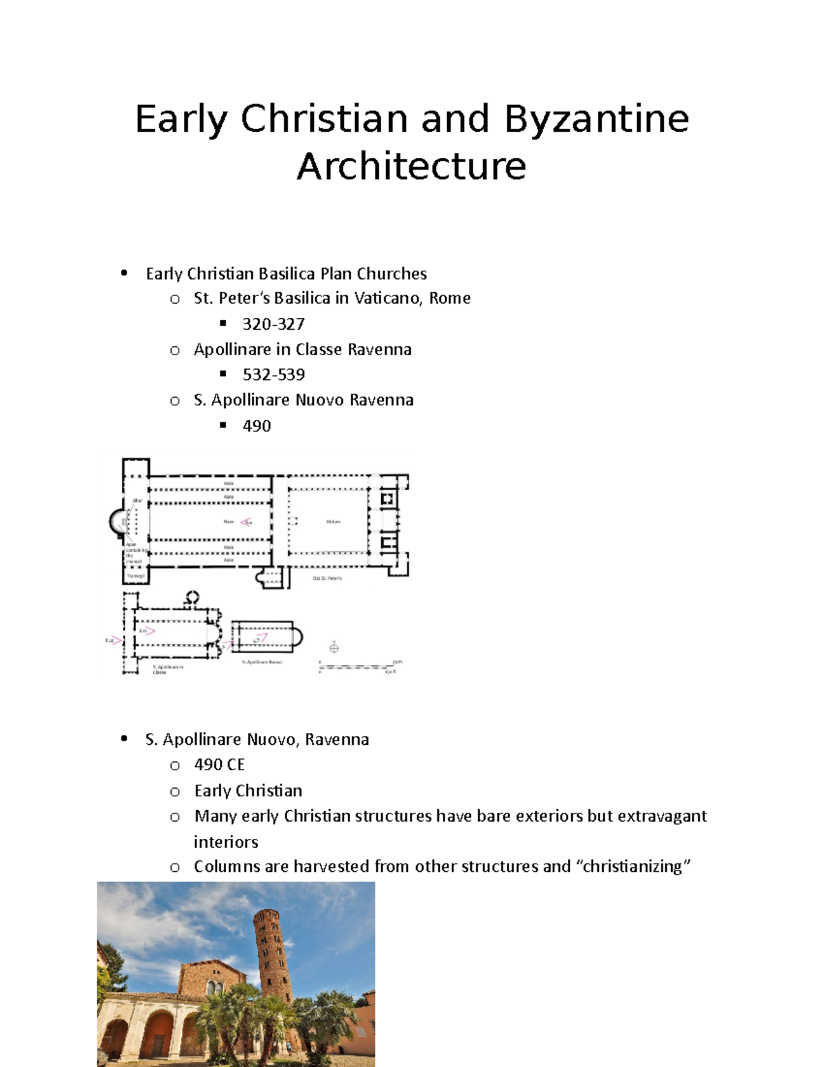Early Christian and Byzantine Architecture - Early Christian and ...