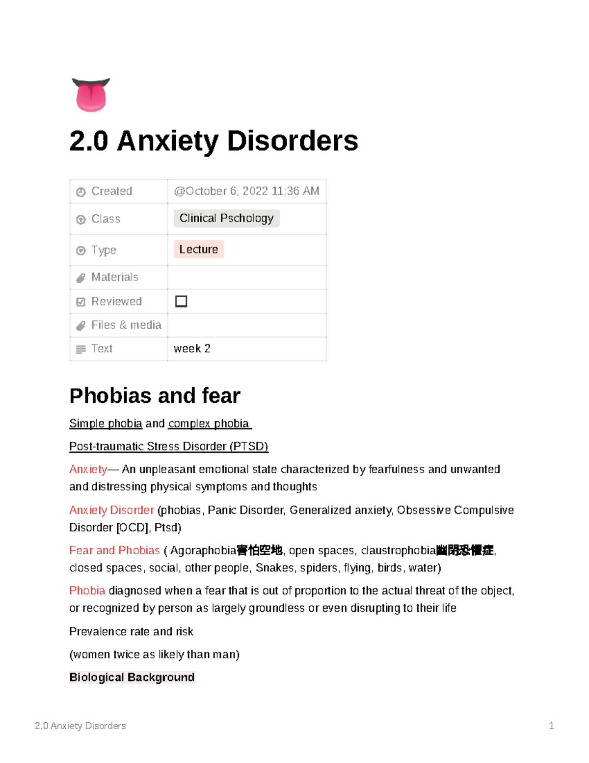 anxiety disorders - 3 2 Anxiety Disorders Created Class Clinical ...