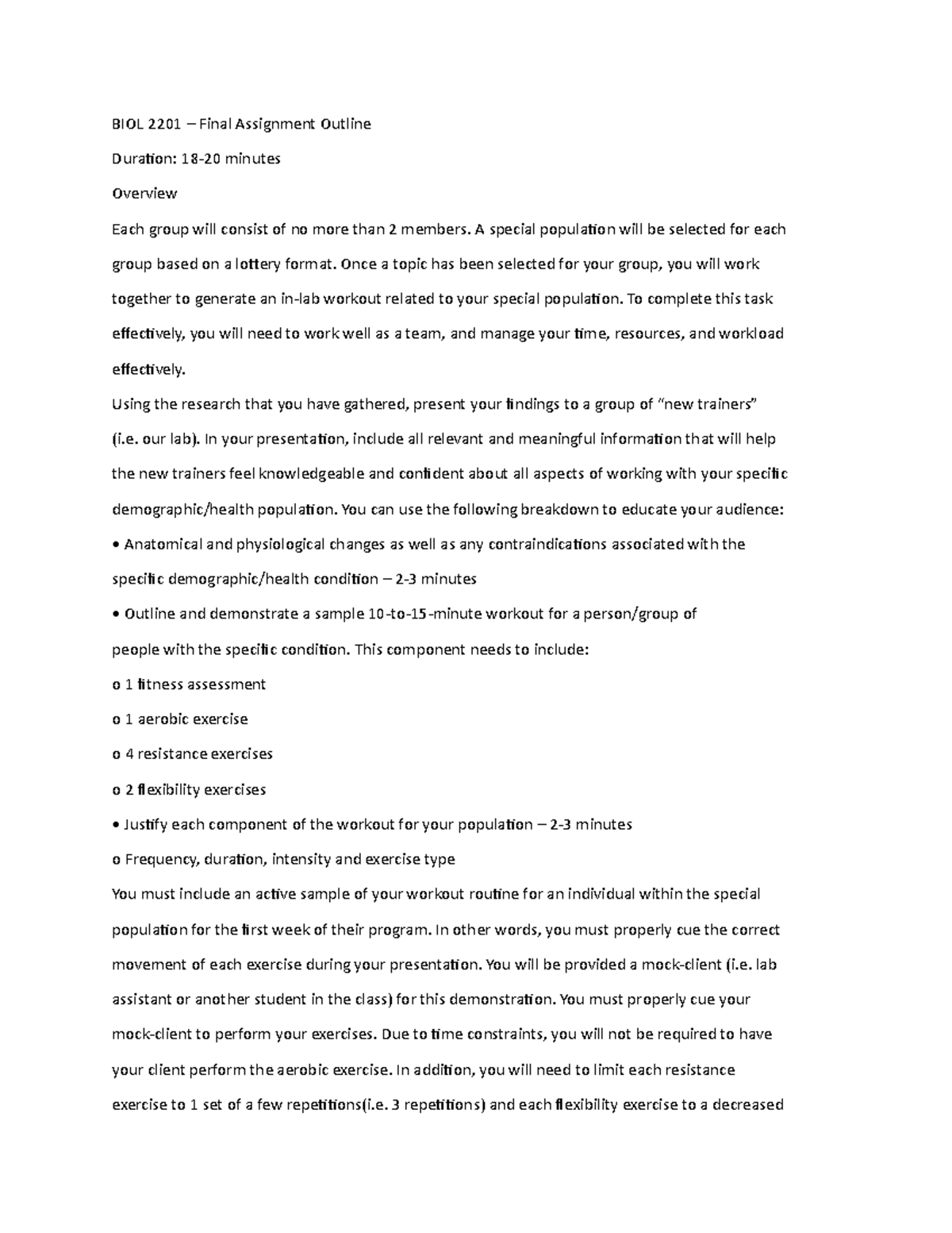 BIOL 2201 - BIOL 2201 final practical - BIOL 2201 – Final Assignment ...
