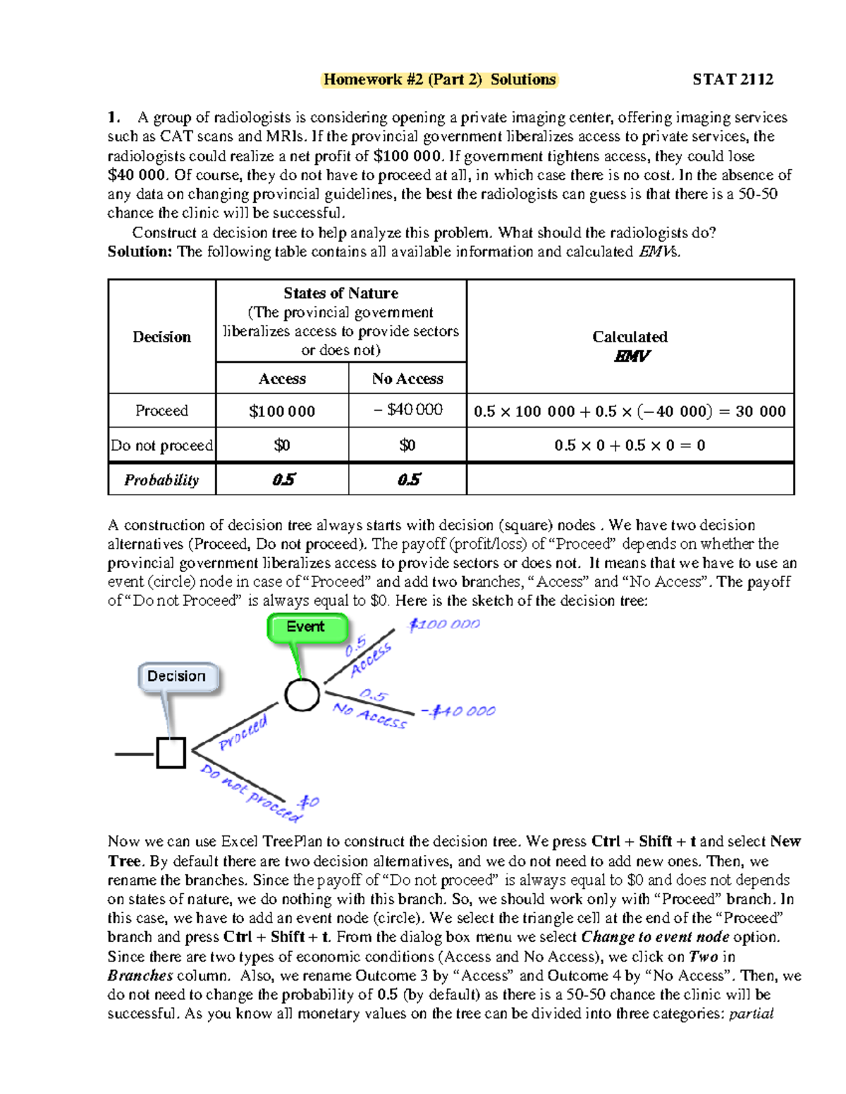 Homework 2 Solutions Part 2 Homework 2 Part 2 Solutions STAT 2112 homework-2-solutions-part-2-homework-2-part-2-solutions-stat-2112