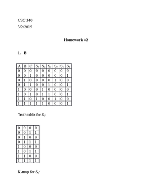 Homework 3 - Thorough and complete, with pictures - CSC 340 Homework 1 ...