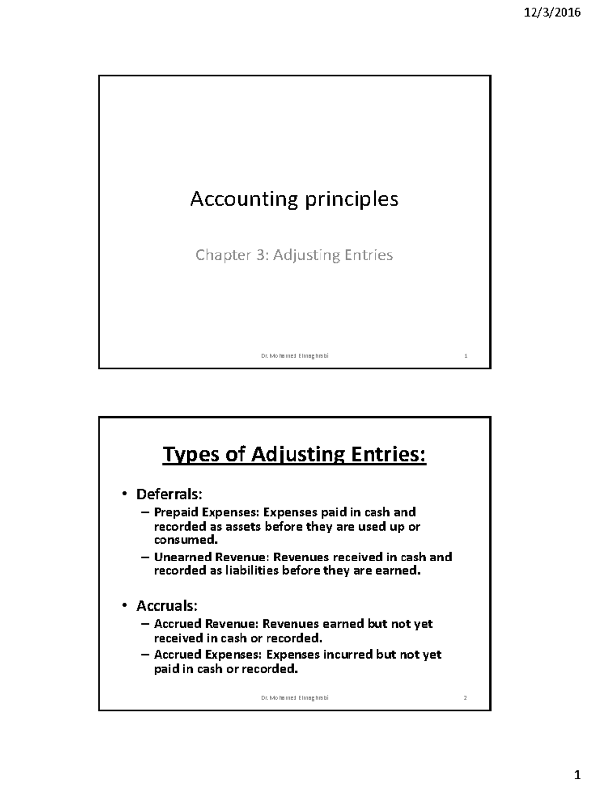 Accounting Principles-Lecture 7 - Accounting principles Chapter 3 ...