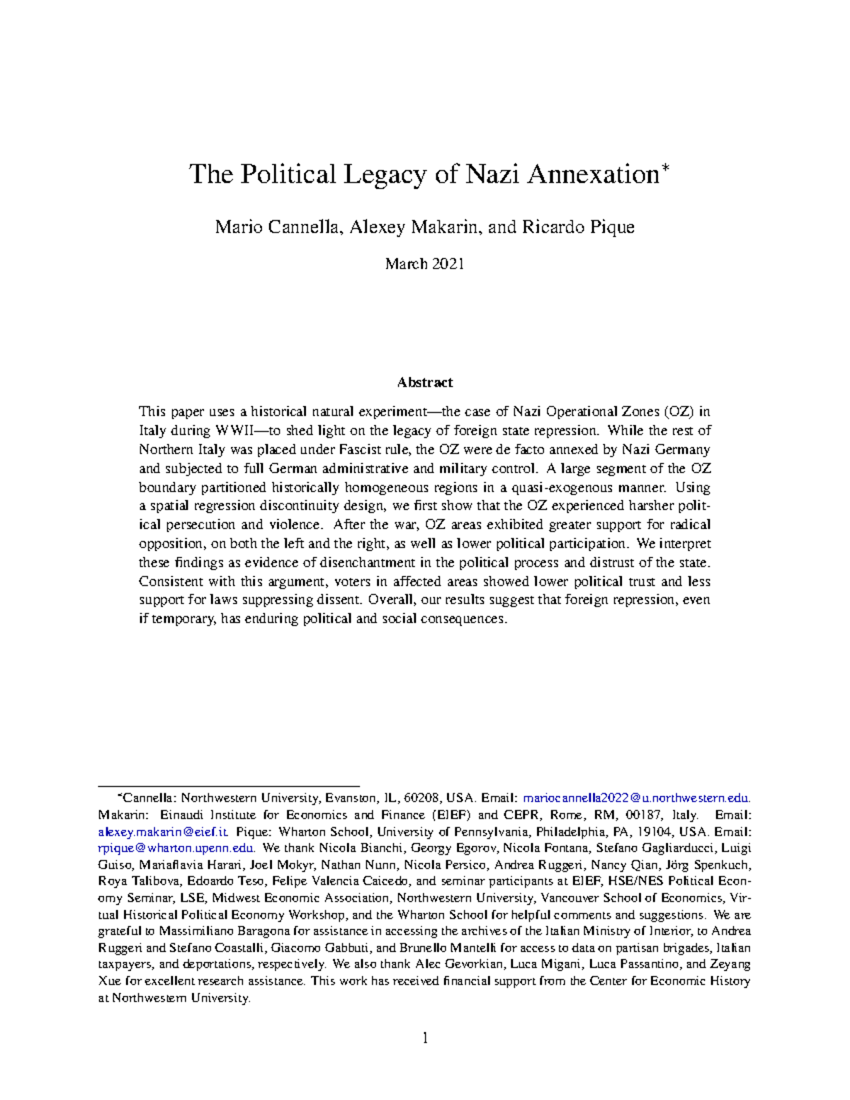 Political Legacy of Nazi Annexation - The Political Legacy of Nazi ...