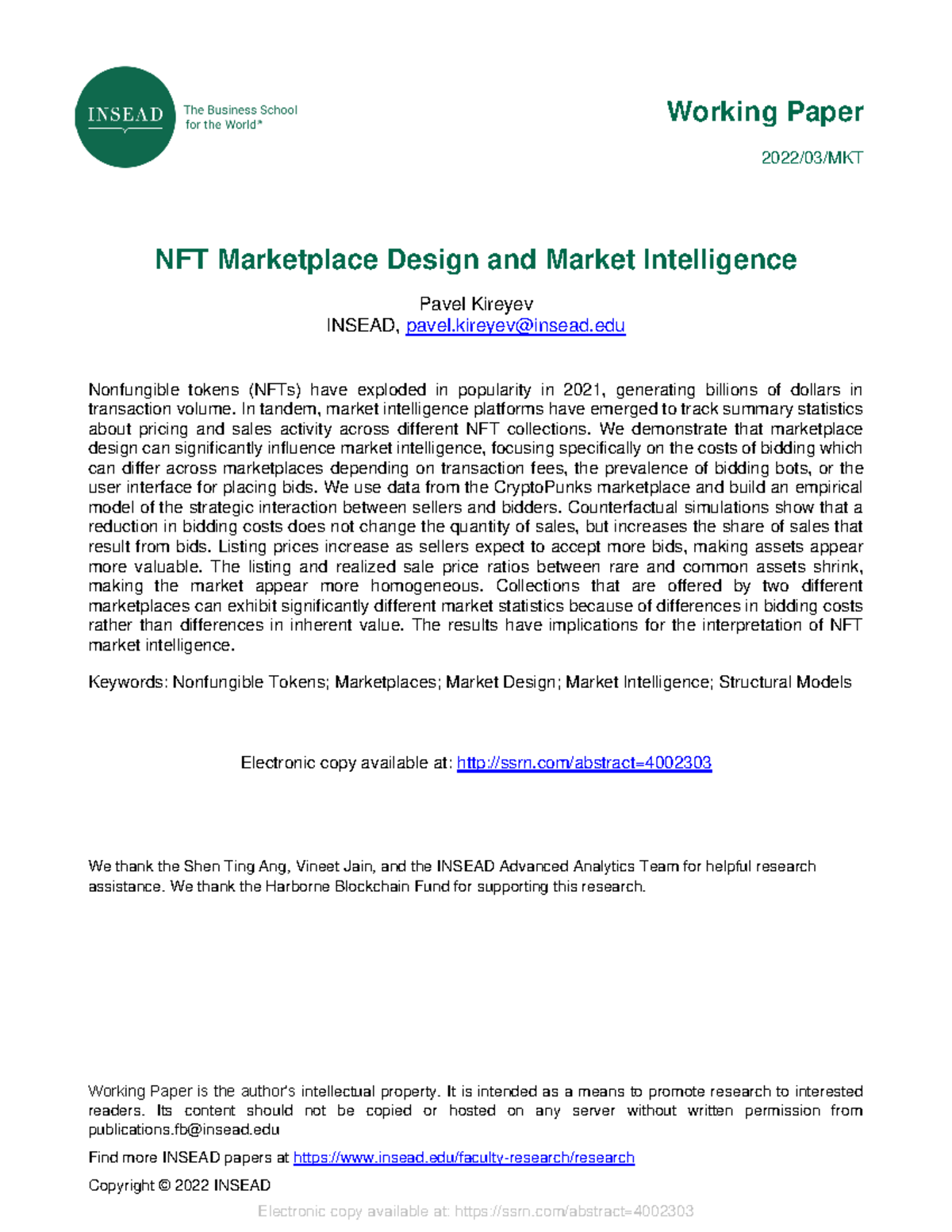 SSRN-id4002303 - Working Paper 2022/03/MKT Working Paper is the author ...