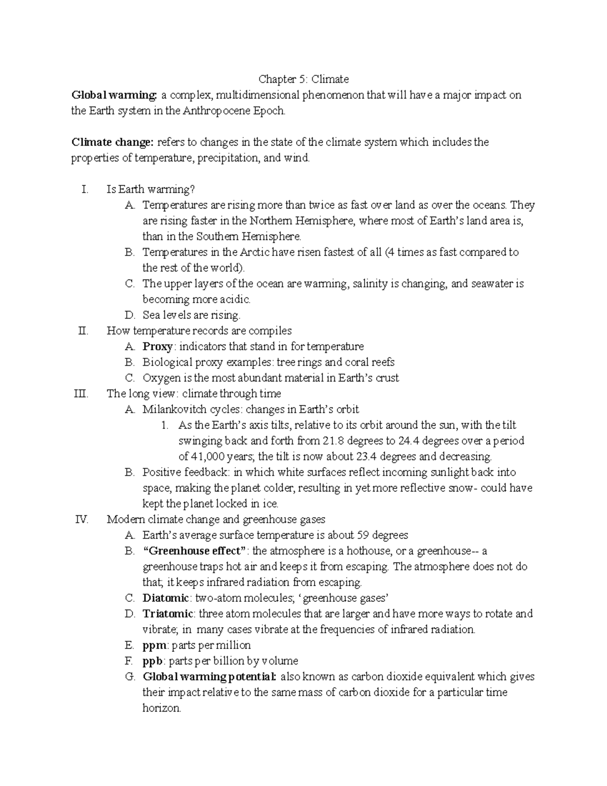 Chapter 5: Climate - Chapter 5: Climate Global warming: a complex ...
