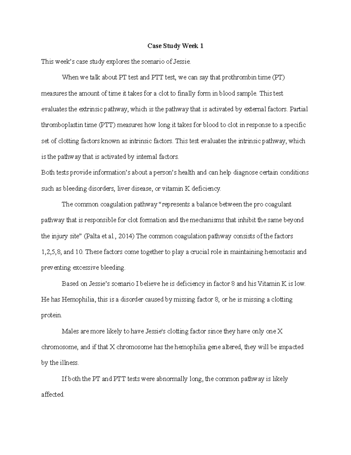 Case Study Week 1 BIOS255 - Case Study Week 1 This week’s case study ...